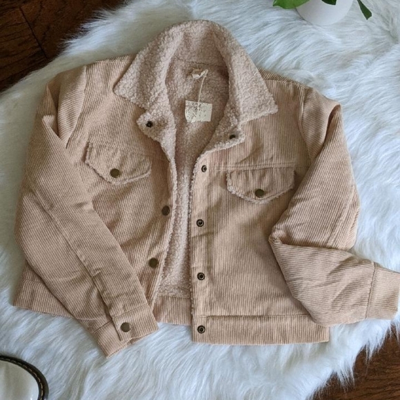 Hem & Thread | Jackets & Coats | Hem Thread Nwt Corduroy Sherpa Trucker ...